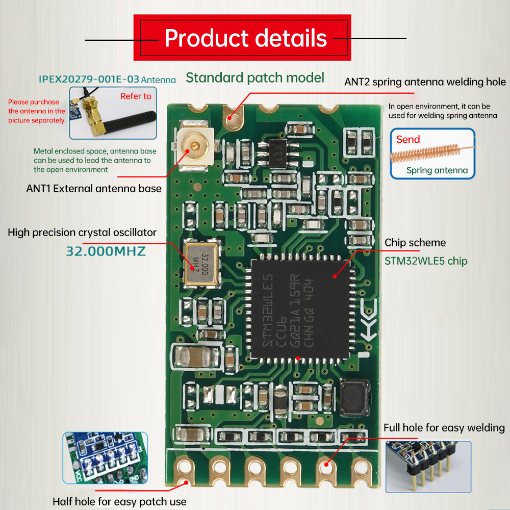 Pcbfun HC-15 LORA Wireless Serial Communication Digital Transmission ...