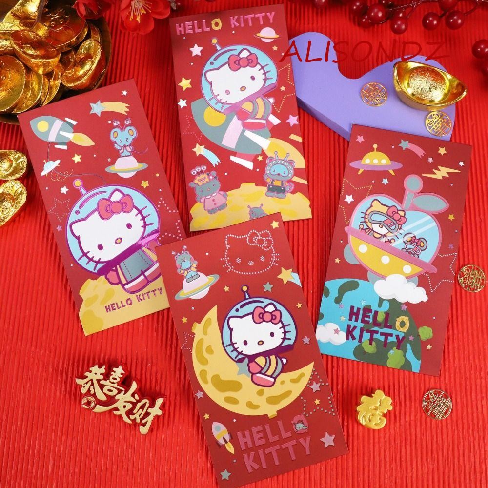 ALISONDZ Red Envelope, Hello KT Cat Pattern New Year Packet Money ...