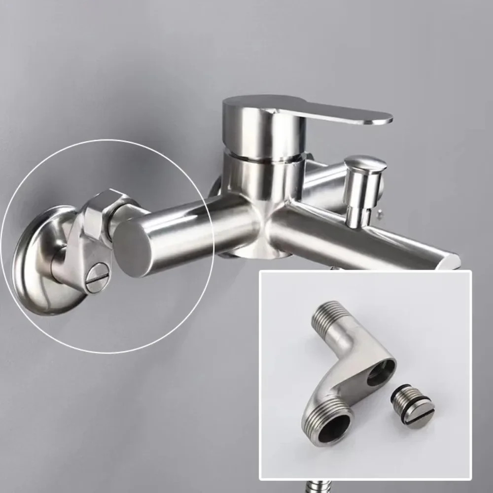 Adjustable Angle Valve Replacement Shower Faucet Adapter Part Stainless ...