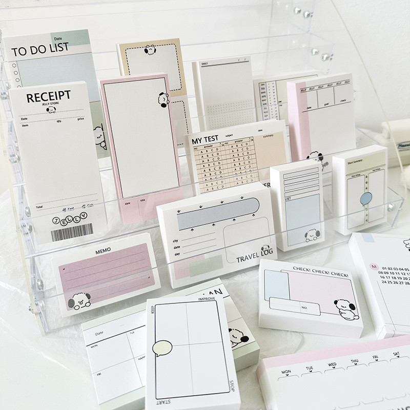 Flower Ink Jelly mini Brick Third Bullet Notepad Cute Puppy Student ...