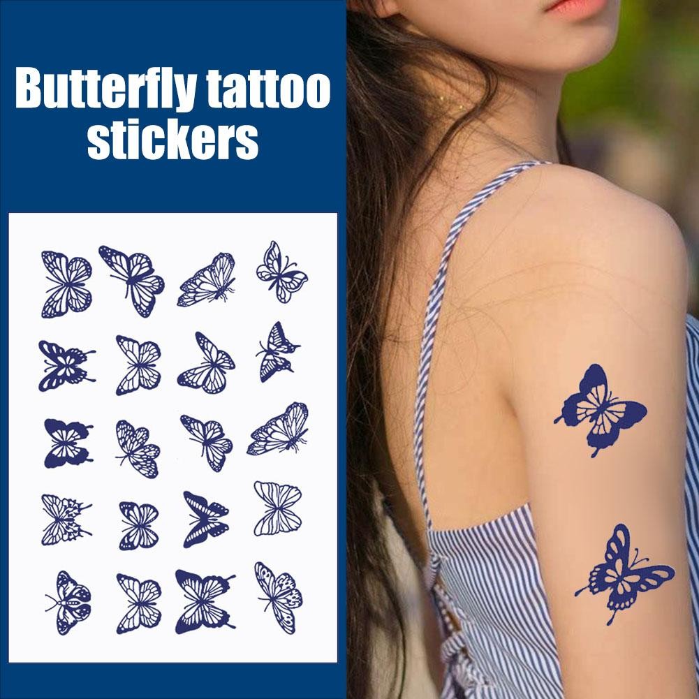 Diablo Butterfly Flower Arm Female Male Semi-permanent Color ...