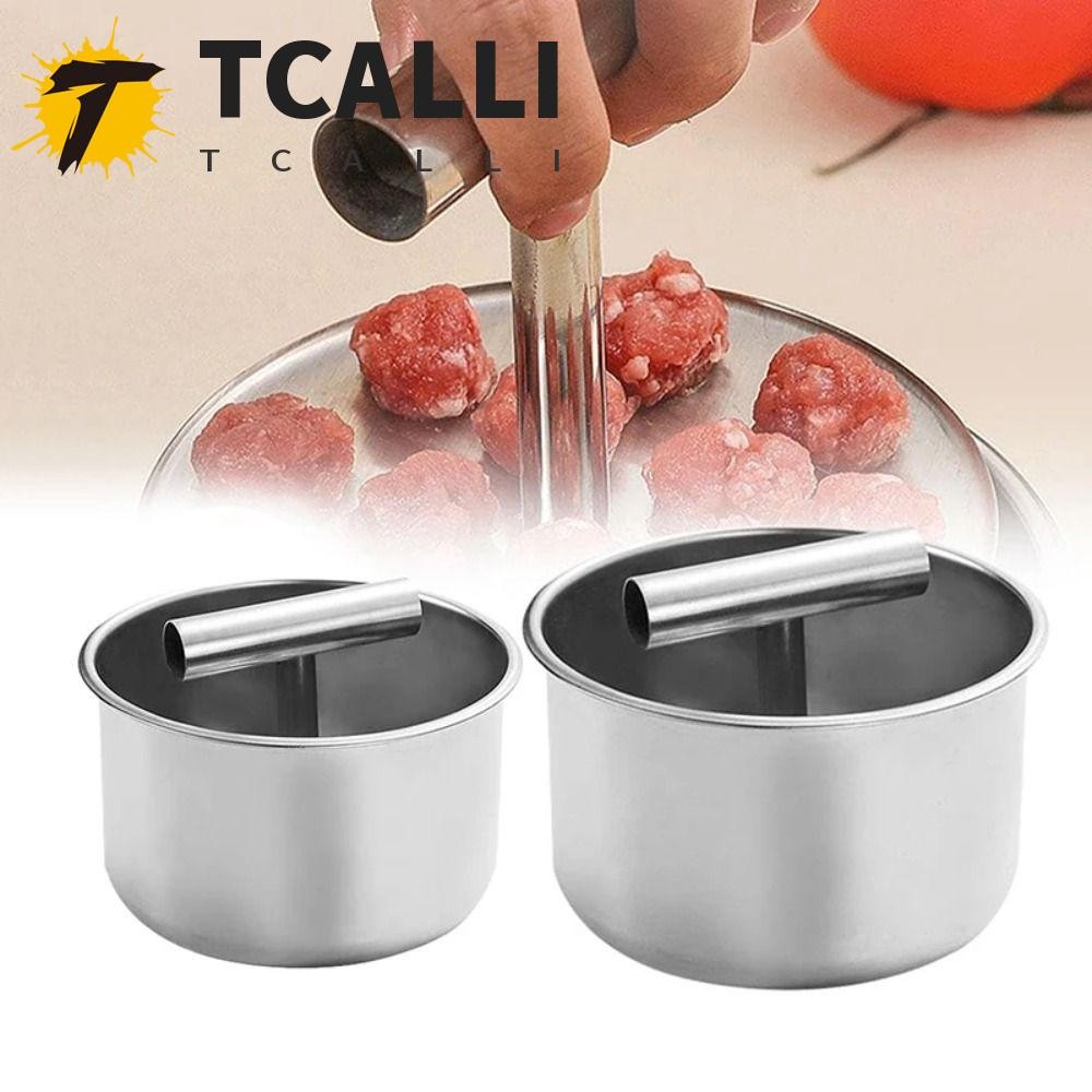 TCALLI Hand Press Meatball Maker, Stainless Steel Quick & Easy DIY ...