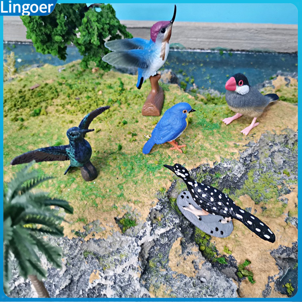 Lingoer| Bird Model Toy Hummingbird Model Toy Miniature Flying Bird ...