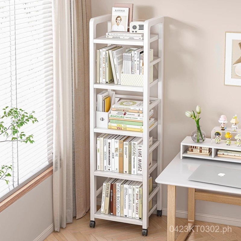 Simple Beside Bookshelf Desk Floor Storage Rack Multi-layer Organizer ...