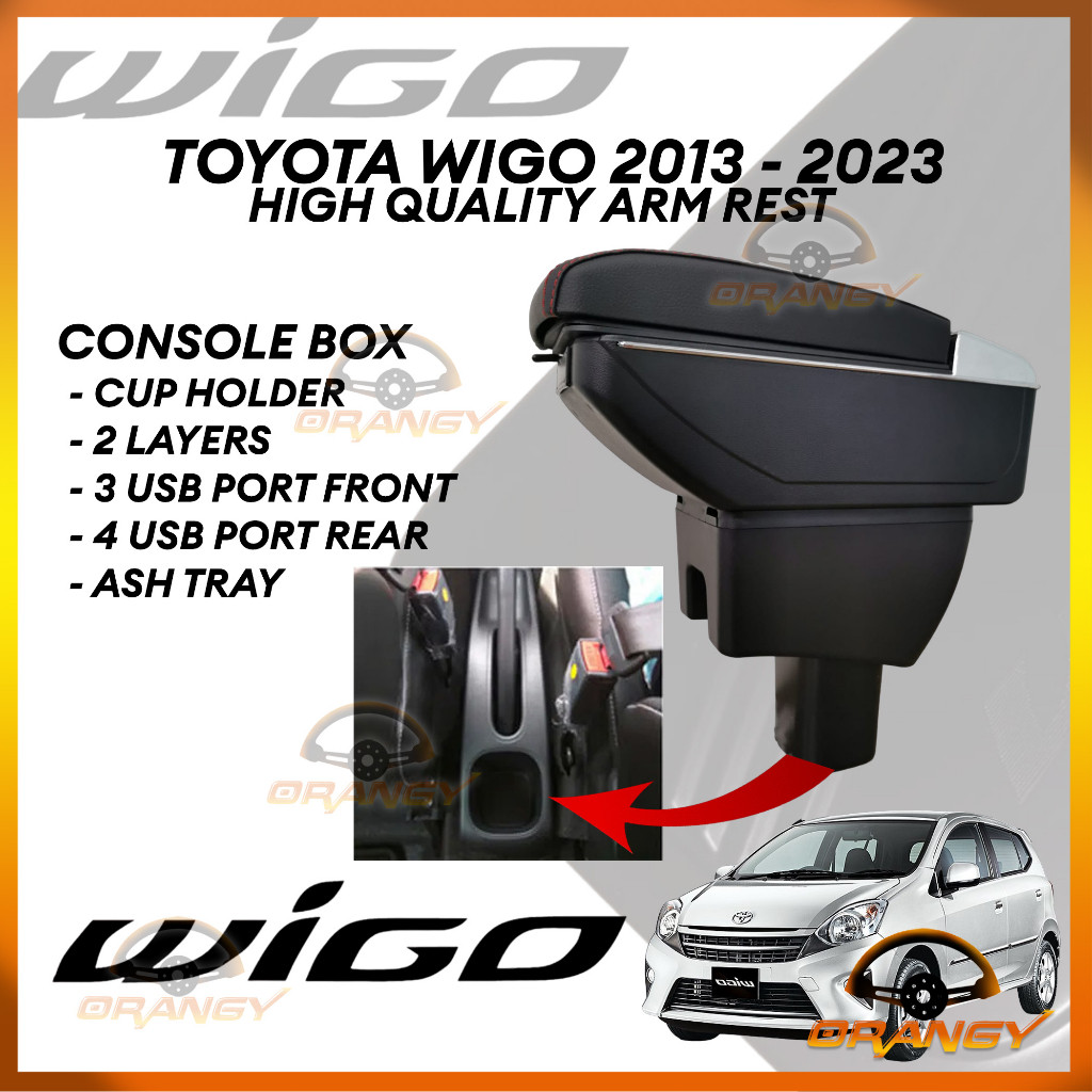 Toyota Wigo 2013 to 2022 Arm rest Console Box 2014 2015 2016 2017 2018 ...
