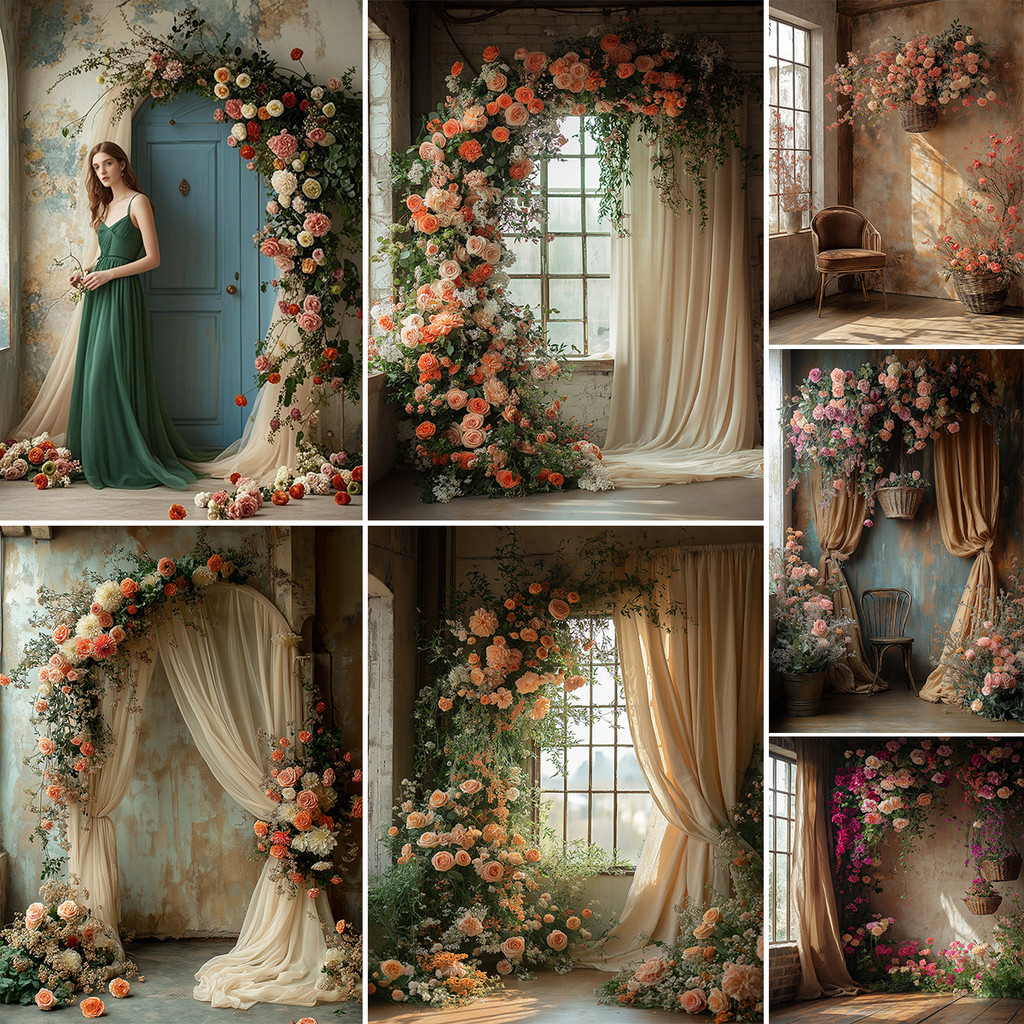 Floral Windows Backdrops Kids Adult Photography Child Woman Pregnant ...