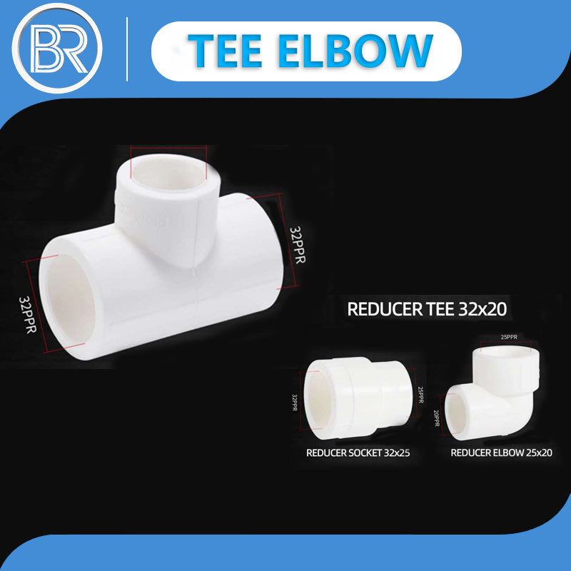 TEE ELBOW REDUCER SOCKET REDUCER 25x20 32x20 32x25 PPR ECOPIPE | Shopee ...