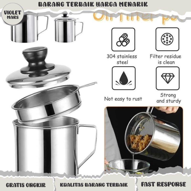 Stainless Steel Oil Pot Filter / Stainless Steel Cooking Oil Filter ...
