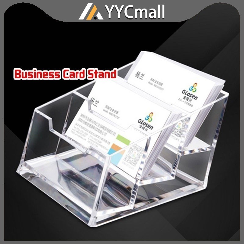 Acrylic Business Card Stand Holder Clear Desktop Name Card Stand Cards ...