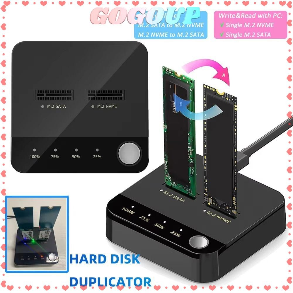 GOGOASDGRF M.2 SSD Duplicator, M.2 SATA/NVMe Dual Rotors Reading Hard ...