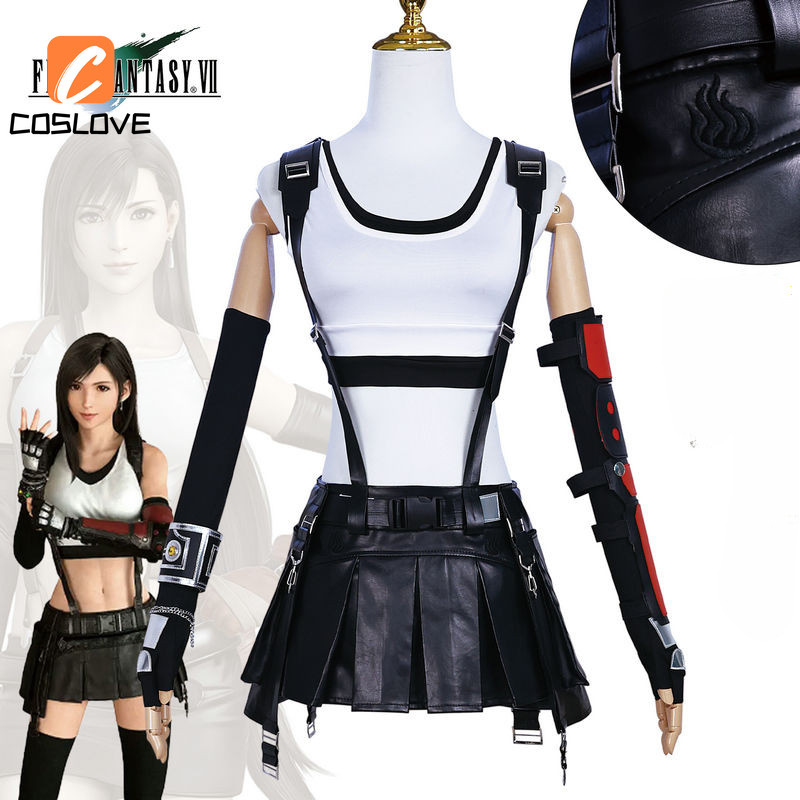 Anime Game Final Fantasy Tifa Cosplay Clothing Full Set Costume Outfits ...