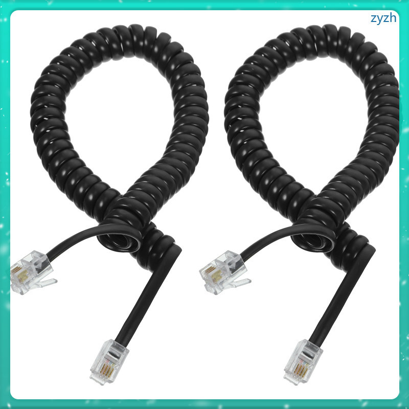 Telephone Handset Cable 2 Pcs Cord Line Wire Phones Coiled Cords ...