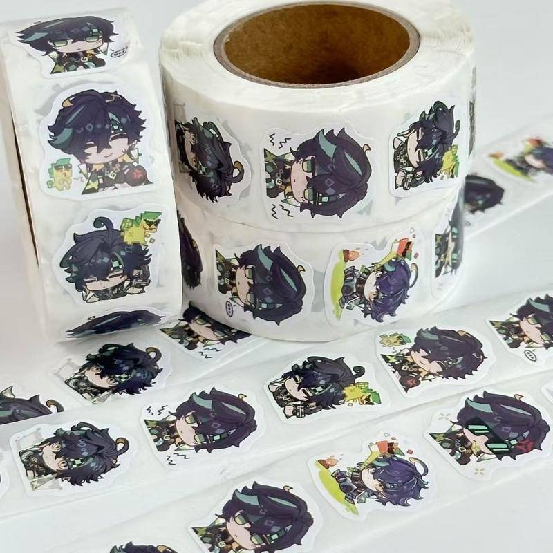 500Pcs/Roll Game Cartoon Genshin Impact Kinich Turnfire Hunt decorative ...