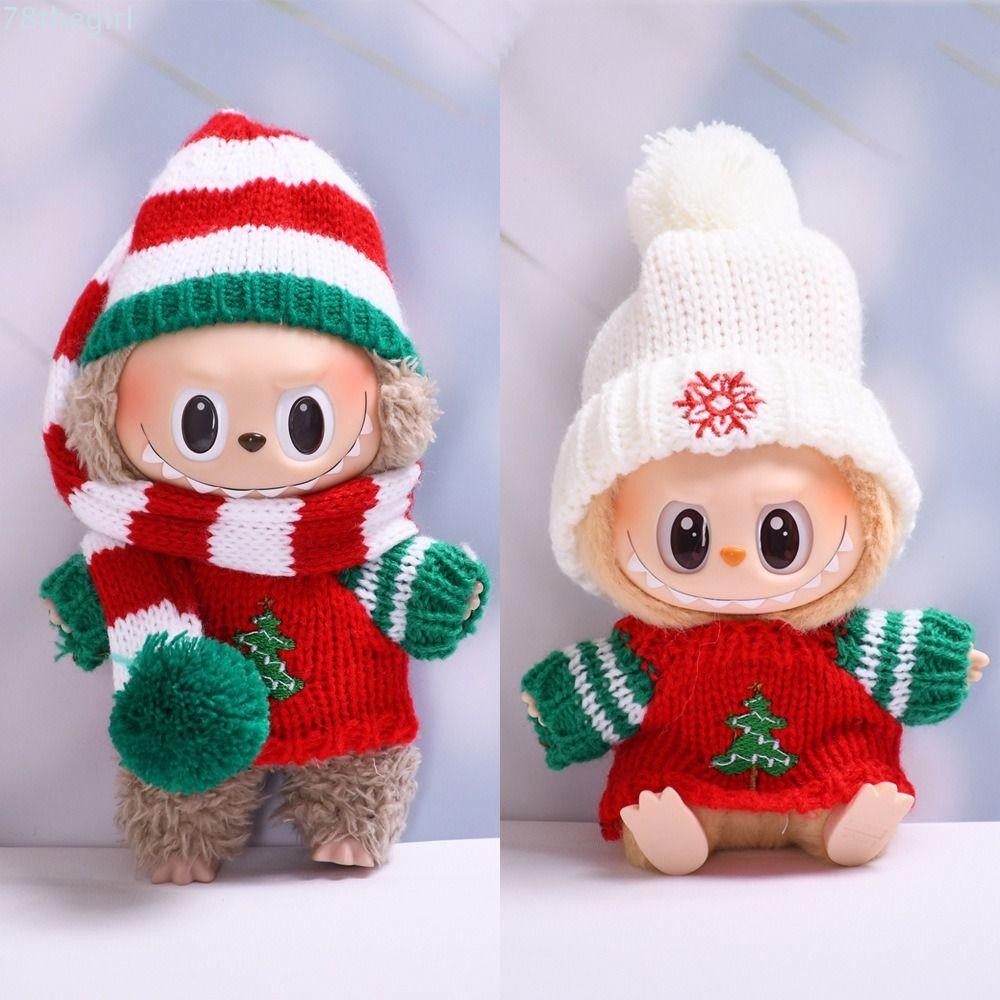 THEGIRL 1 set Sitting Party Labubu Doll Clothes, Christmas Scarf ...