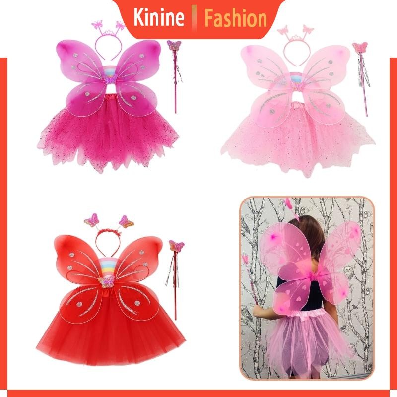 KIN Angel Wing Elf Wing Butterfly Wing with Fairy Stick Tutu Skirt ...