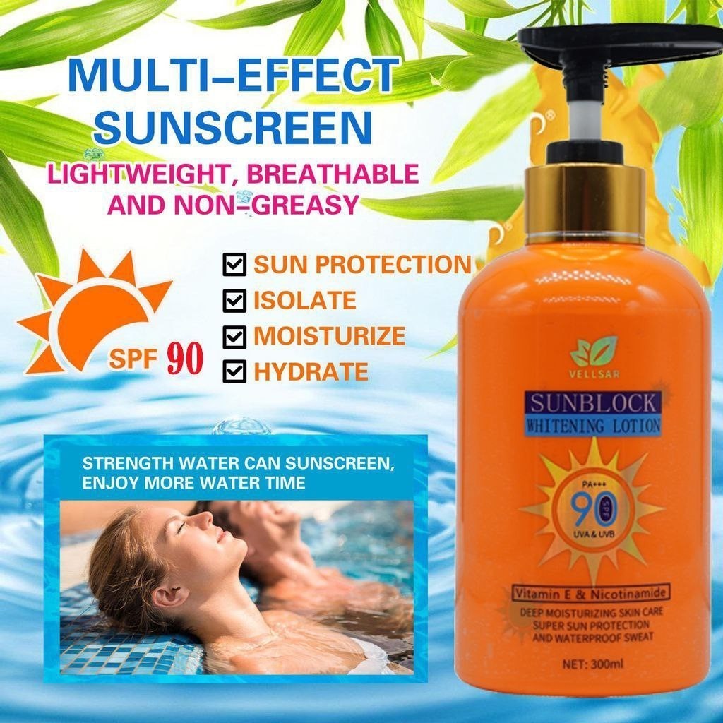 Vellsar Sunblock Whitening Lotion with SPF 90 for Sun Protection and ...