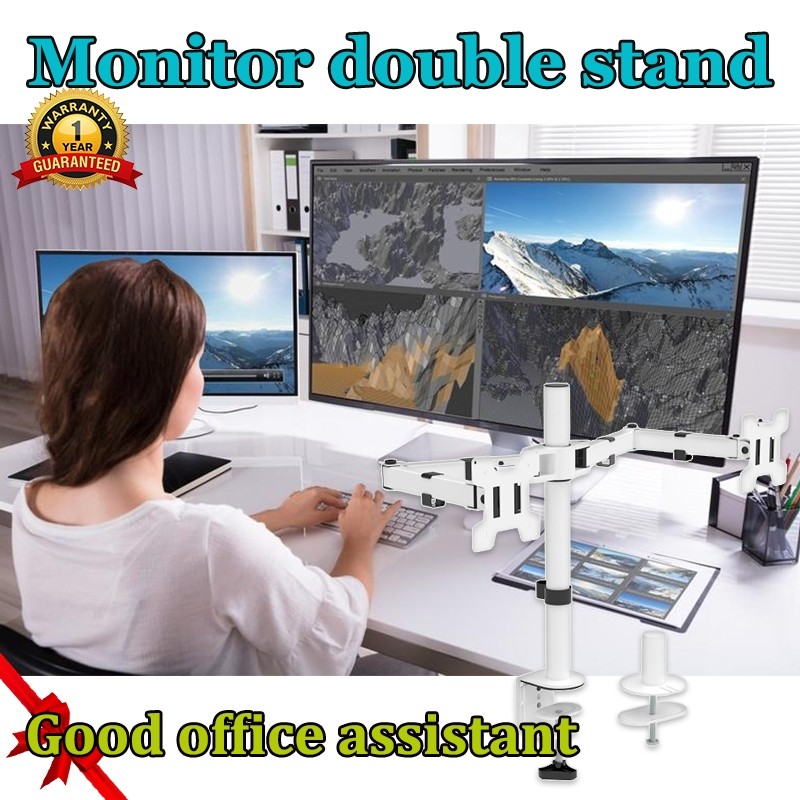 Popular Double Monitor Mount Bracket Desk Mount Stand Computer Monitor ...