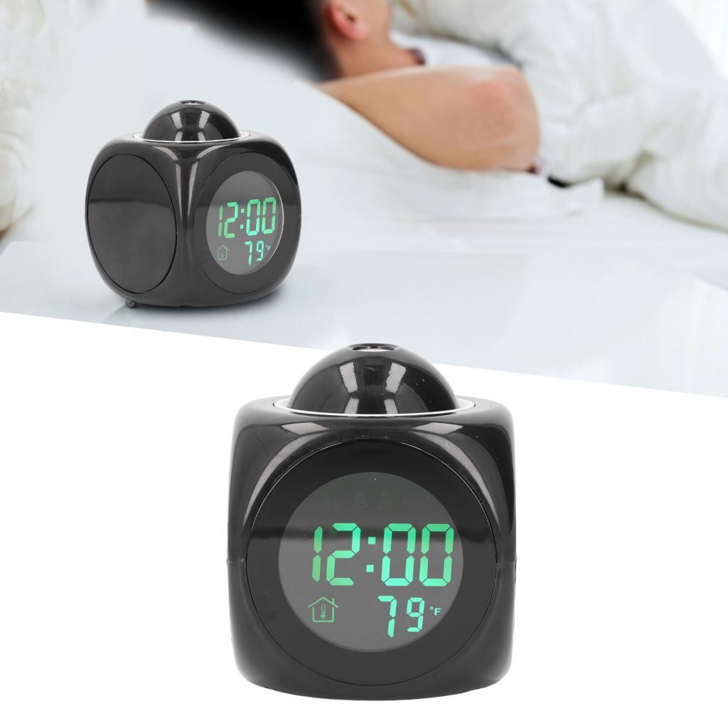 Keaostore Digital Projection Alarm Clock LCD Backlit Display Compact ...