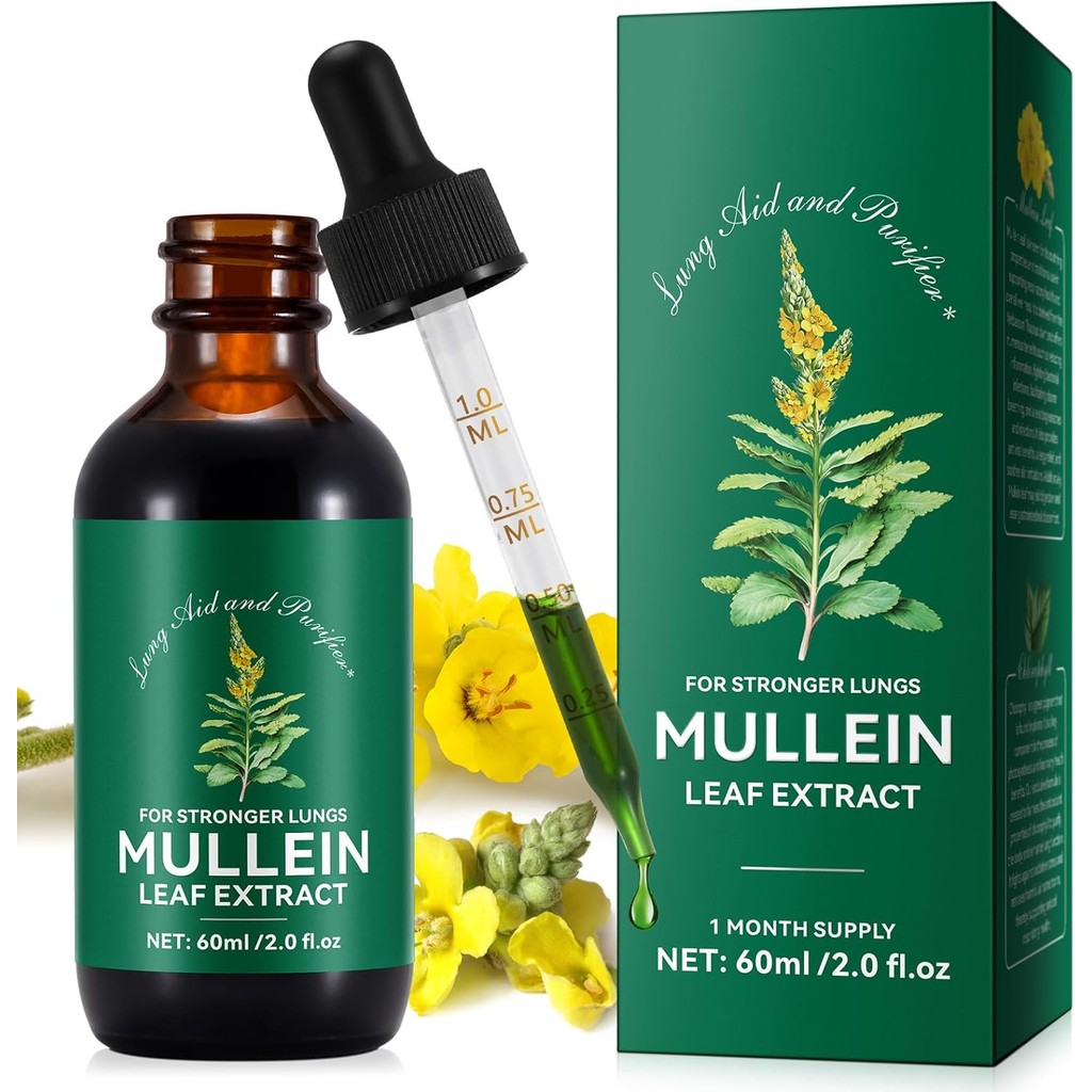 Mullein Leaf Extract,Mullein Drops for Lungs,Natural Cleanse,Mullein ...