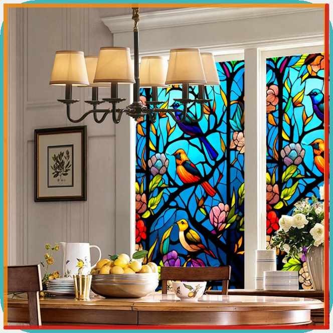 HOG|f-Colorful{b>Flower^Mp/Bird$yX/Stained%xB:Glass%rD:Window%BR:Film ...