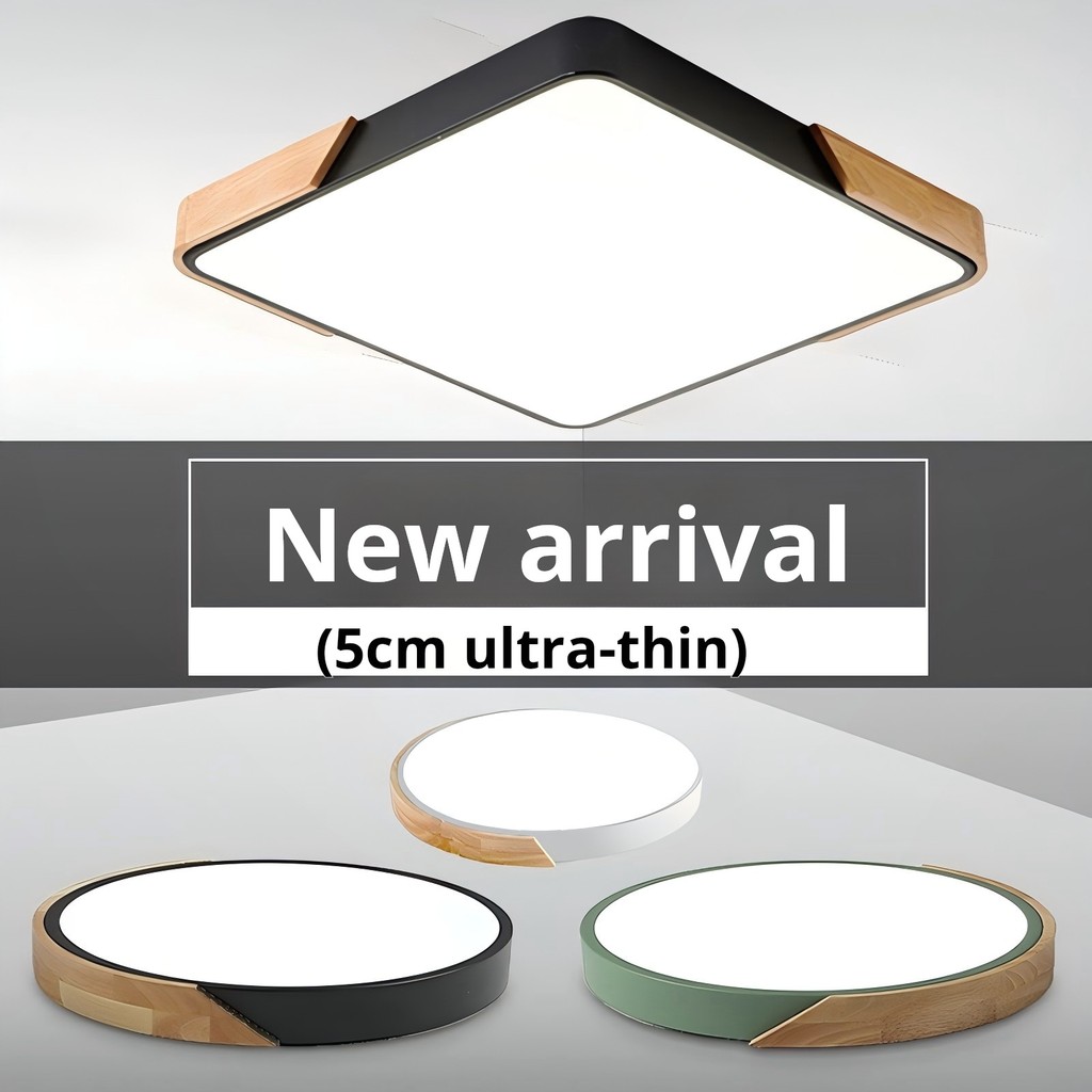 LED Tricolor ceiling light remote control dimming living room bedroom ...