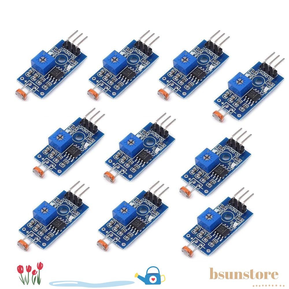 BSUNS 10PCS Light Dependent Resistor, 3 Pins 5MM LDR Photosensitive ...