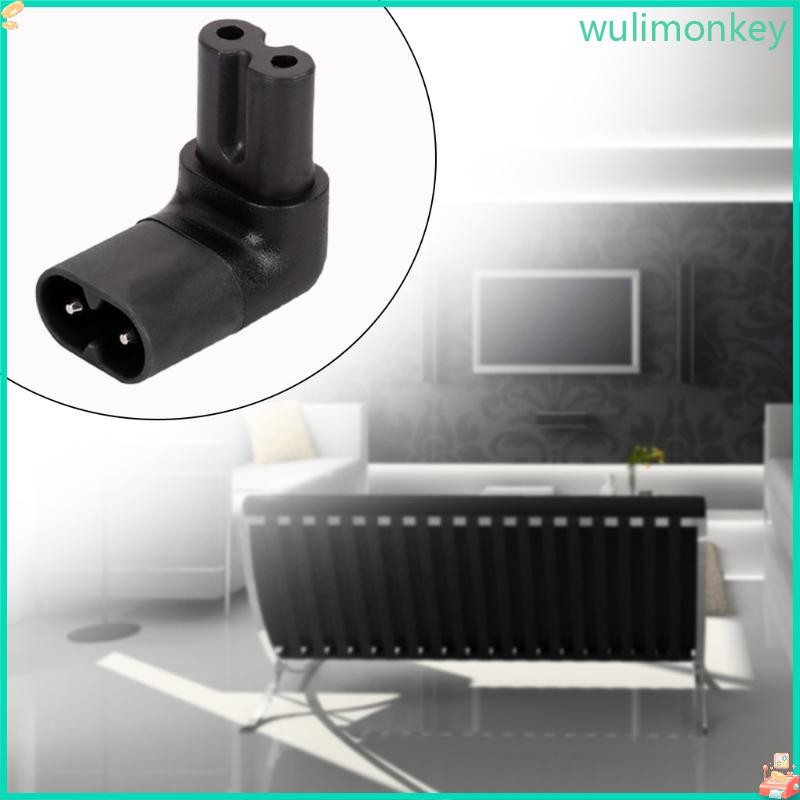 WU IEC 320 C7 to C8 90 Degree Up Down Angled Right Angle AC Adapter ...