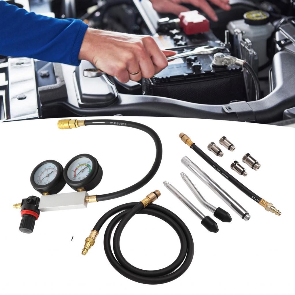 Cylinder Compression Tester Deep Thread Quick Connection Down 2 Gauge ...