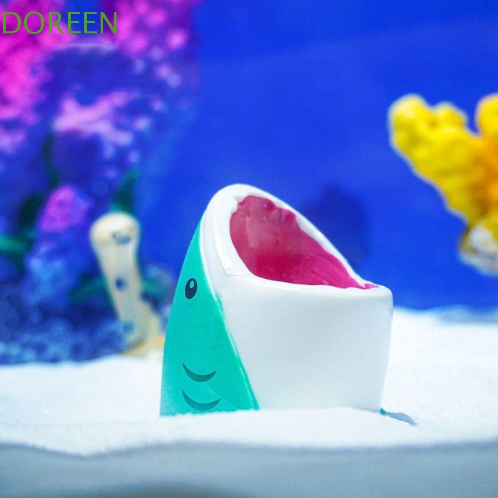 DOREEN 2pcs/set Shark Head Statue, Ocean Series Cartoon Shark Mouth ...