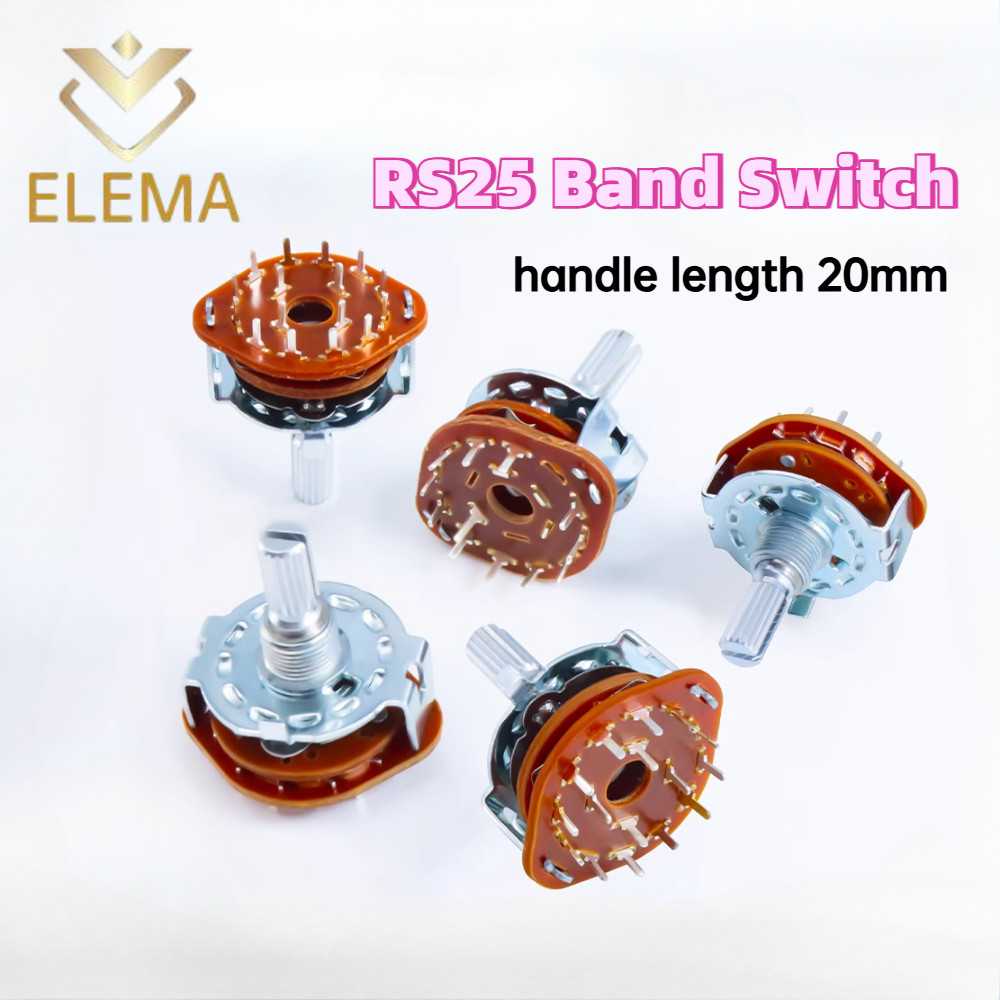 RS25 Band Switch 1P4T 1P11T 2P4T 2P5T 2P6T 3P3T 3P4T Rotary Switch Band ...