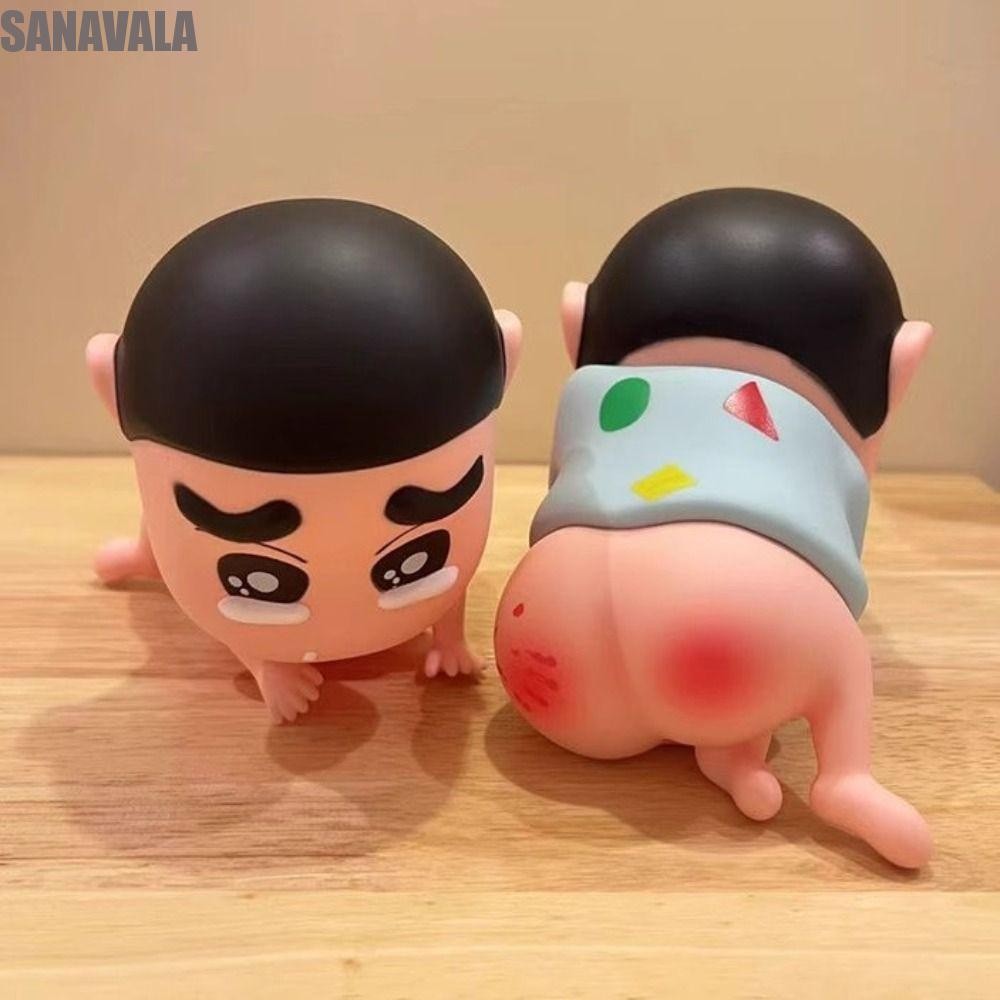 SANAVALA Crayon Shin-Chan Figure, Sitting Pajamas Cry Crayon Shin-Chan ...
