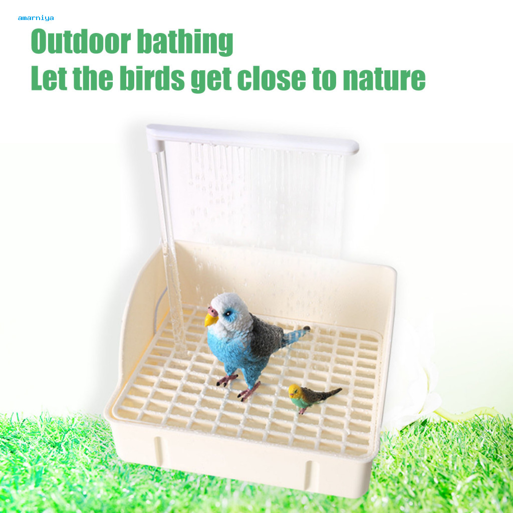 AMAR Parrot Bathtub Pet Birds Hygiene Solution Indoor Parrot Bath Tub ...
