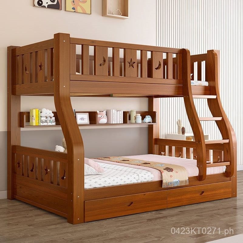 Children's Bed Mother and Child Bed Adult Bunk Bed Home Use All Solid Wood Bunk Bed Small ...