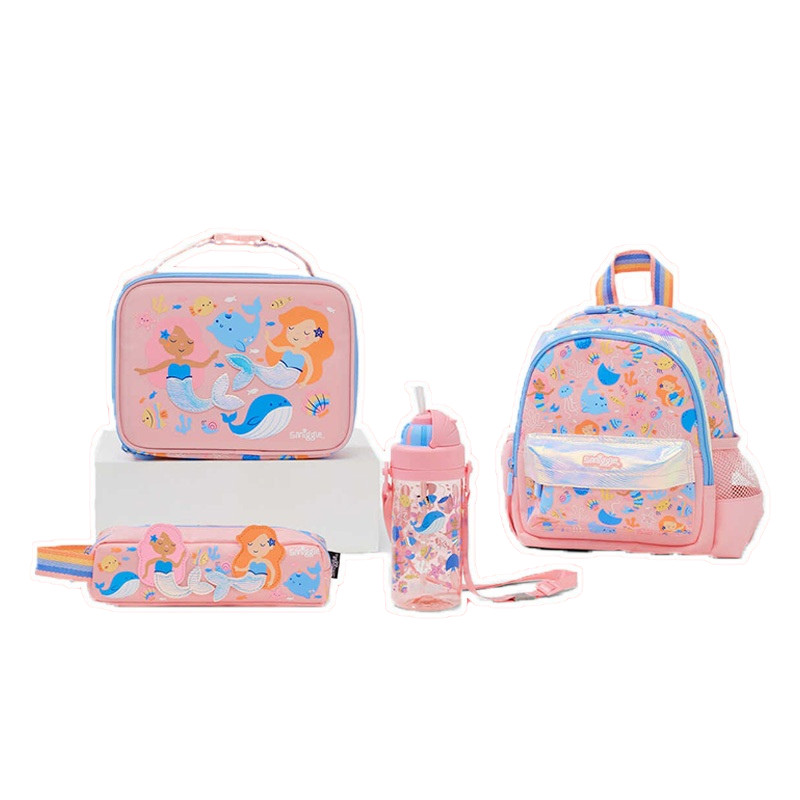 Smiggle Mermaid Anime Backpack Set for Preschool Kids with Lunch Box ...