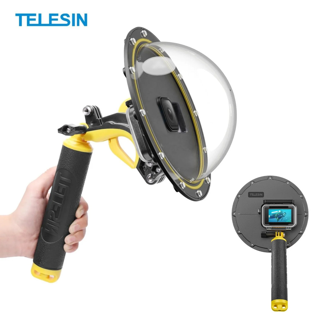 TELESIN Dome Port for DJI Action 5 Pro 4 3 Gopro Hero 13 12 11 10 9 ...
