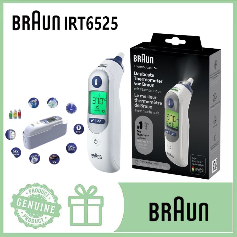Braun Thermoscan 7 Infrared Ear Thermometer With Night Mode - Model ...