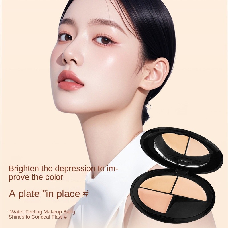 Tri-Color Concealer Natural Three-dimensional Covering Dark Circles ...