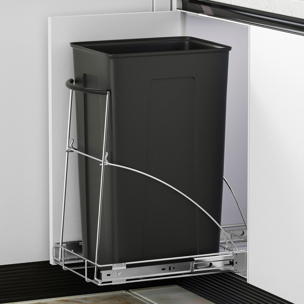 1pc Pull Out Trash Can Rack Under Cabinet, Requires 13" W X 18" D ...