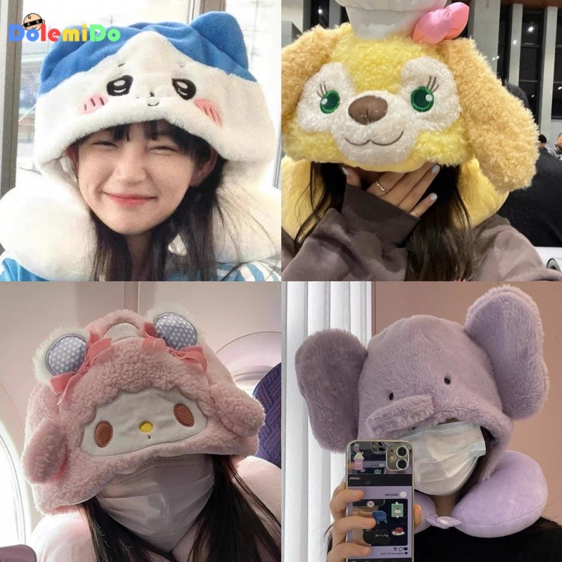 Cartoon Usatchi Xiao Ba Chef Dog Hooded U Type Neck Pillow Student ...