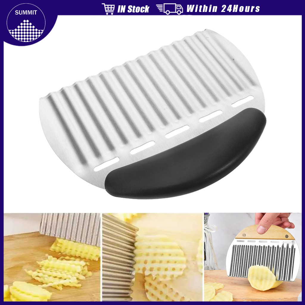 Crinkle Cutter Wavy Potato Slicer Stainless Steel Potato Cutter Cutting ...