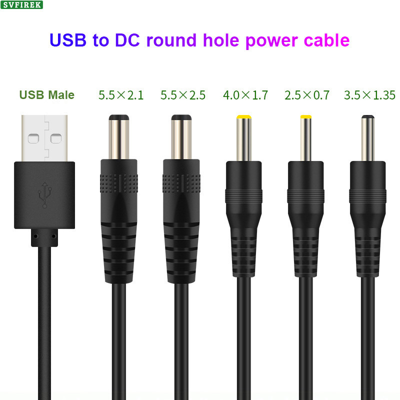 USB to DC Power Plug Cable DC 5V to 12V USB Cable Barrel Jack Power ...