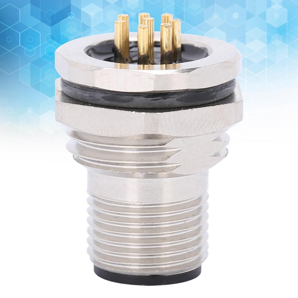 Skejnojj M12 Waterproof Socket Panel Mount Electrical Circuit for ...