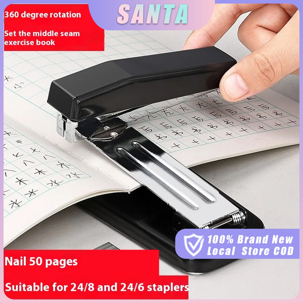 360 Degree Rotatable Rotary Stapler 24/6 Staple Wire Stapler Big Middle ...