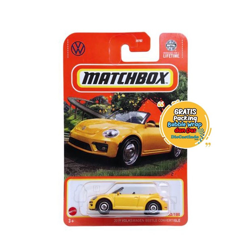Matchbox / Match Box 2019 Volkswagen Beetle Convertible Yellow | Shopee ...
