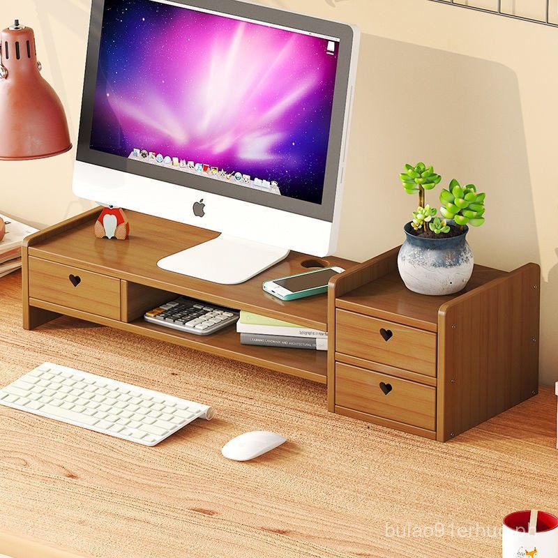 Computer Desktop Shelf Monitor Stand Desktop Elevated Rack Computer ...