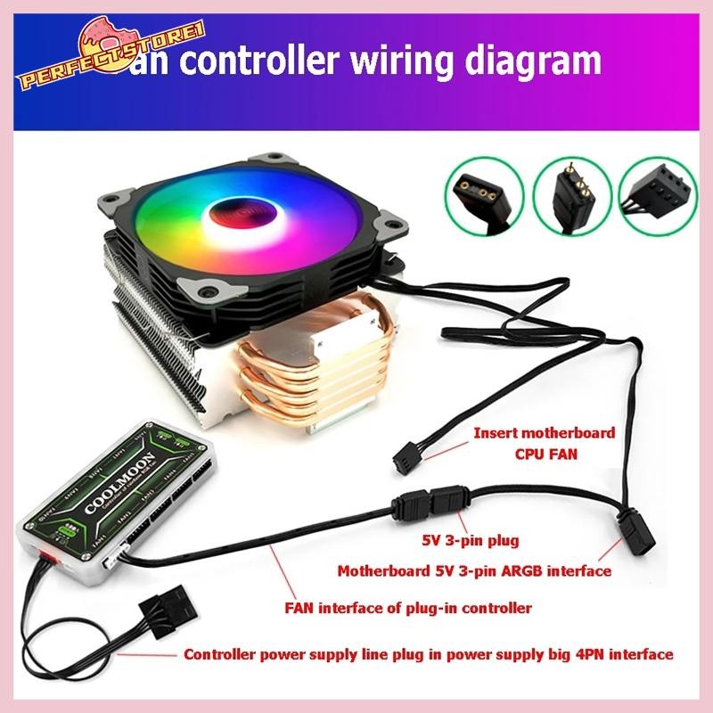 perfect Fan Controller 5V 3 Pin to 6pin 4Pin Transfer Adapter Cable 5V ...