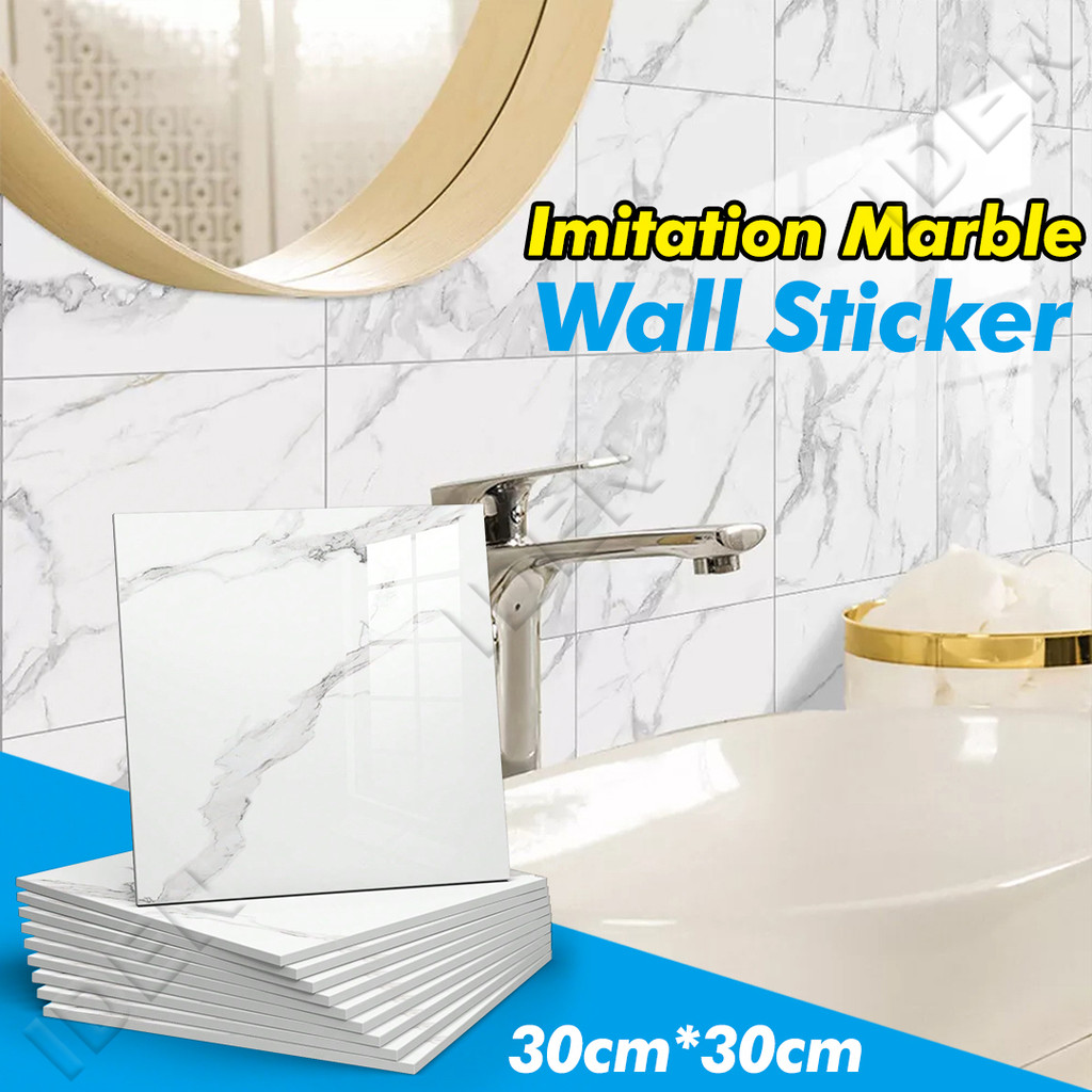 Marble Wallpaper Foam Bricks Wall Sticker Kitchen Wallpaper Waterproof ...