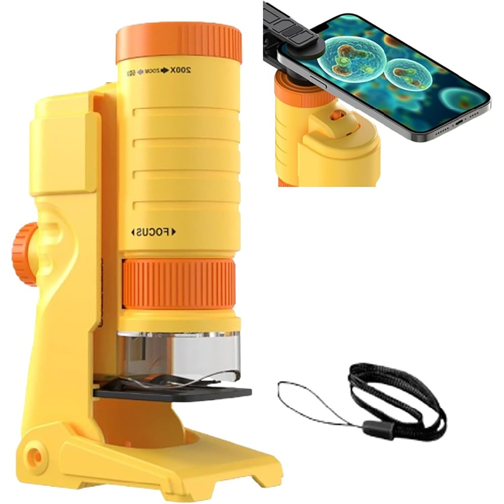 Pocket Microscope for Kids, 2025 60X-120X Handheld Pocket Microscope ...