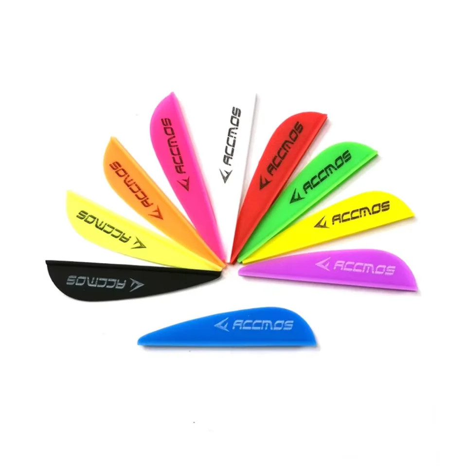 50pcs ACCMOS 1.75nches Plastic Vanes TPU Arrow Feather Accessories ...