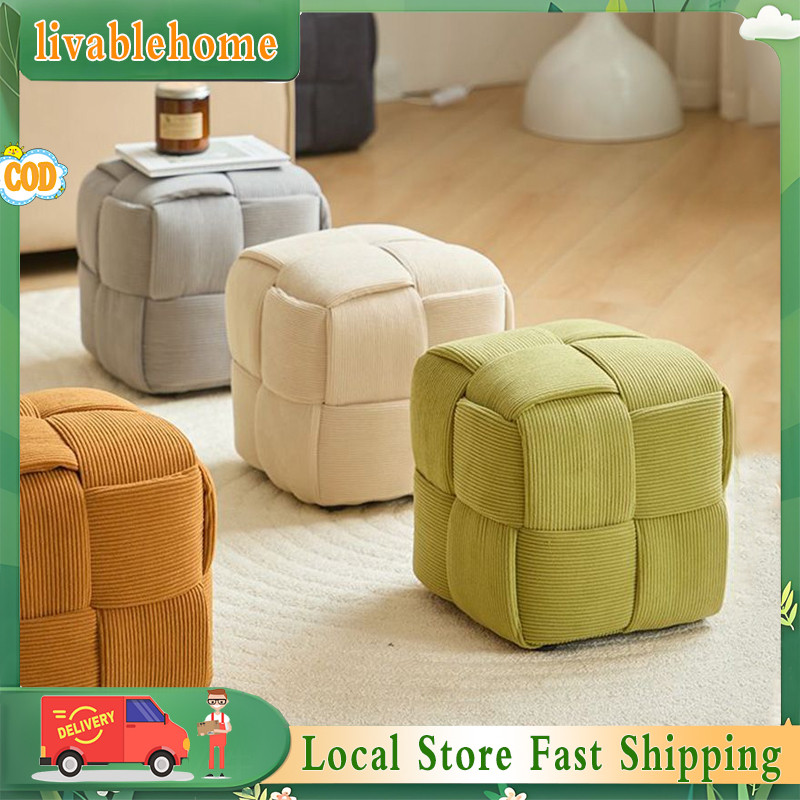 Entrance Soft Package Stool Chair Shoe Change Stool Square Stool Home ...